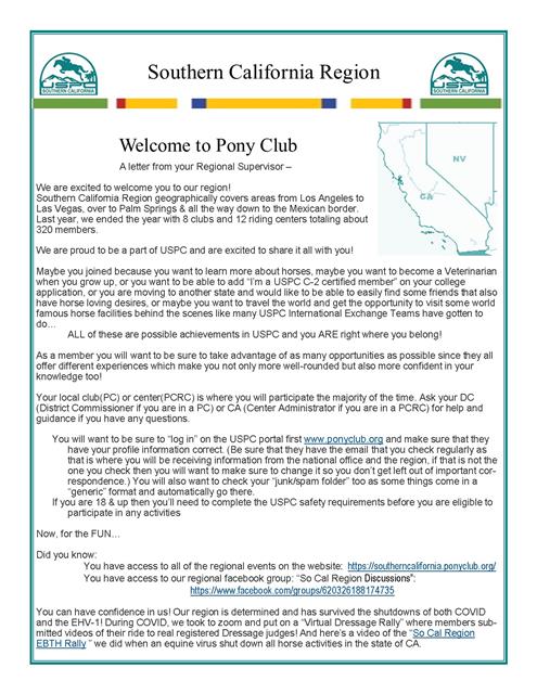 Welcome to So Cal Region